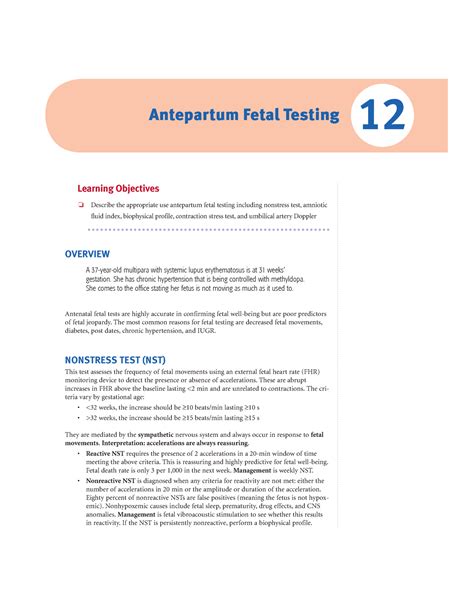 Obstetrics Lecture Notes 16 Learning Objectives Describe The