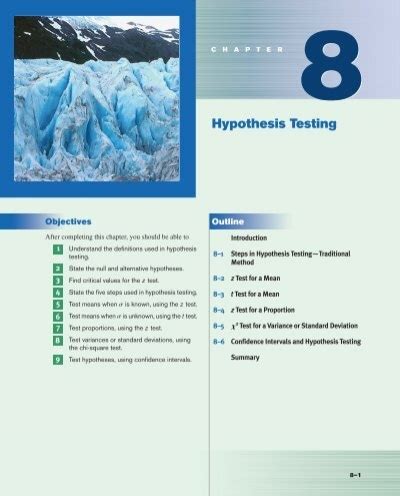 Chapter Hypothesis Testing