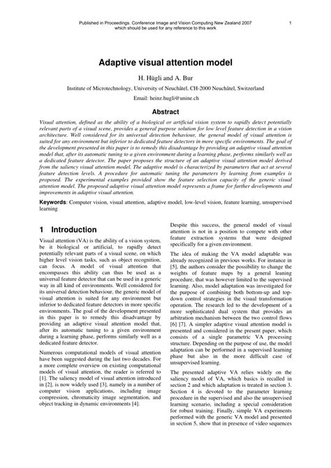 Pdf Adaptive Visual Attention Model