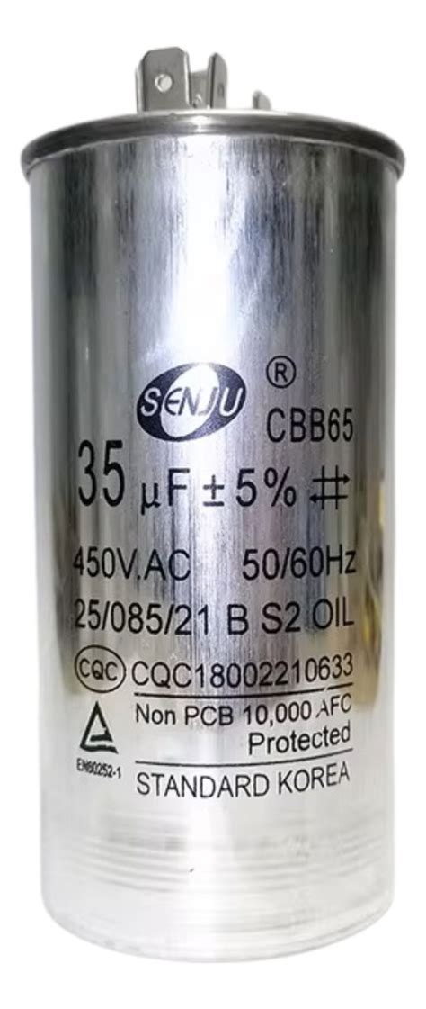 Capacitor 35 Uf 35uf 450 Vac Metalico Cbb65 Cyberofice