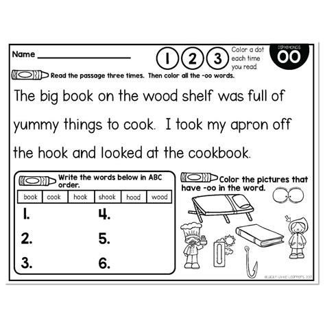 Oo Worksheets For First Grade