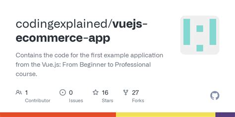 GitHub Codingexplained Vuejs Ecommerce App Contains The Code For The First Example