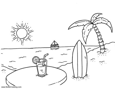 Free Printable Summer Beach Coloring Pages