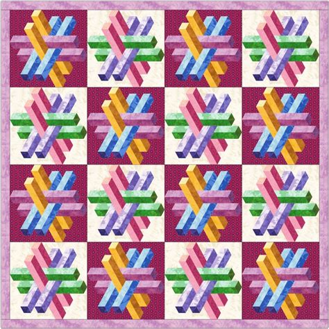 Digital Quilt Block Pattern Paper Pieced Quilt Pattern Modern