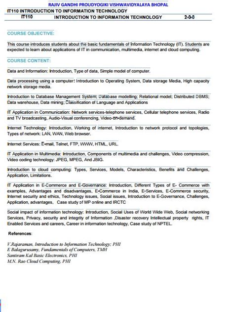 rgpv introduction to information technology syllabus cbcs choice based