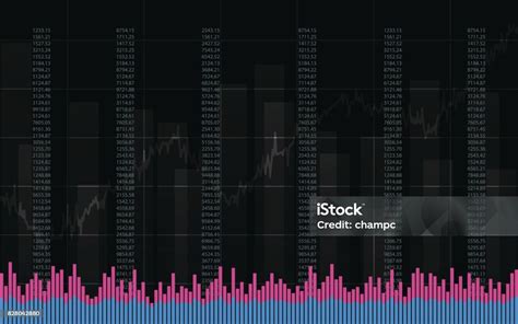 트렌드 라인 그래프 바 차트 배경에 검은 색에 주식 시장에서 추상 금융 차트 가격에 대한 스톡 벡터 아트 및 기타 이미지