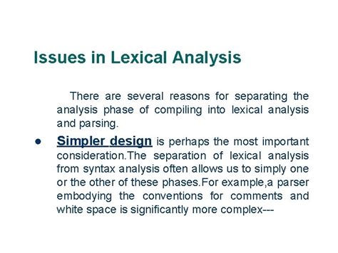 Lexical Analysis 1 Source Language Lexical Analyzer Syntax