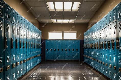 A row of lockers with the number 5 on them | Premium AI-generated image