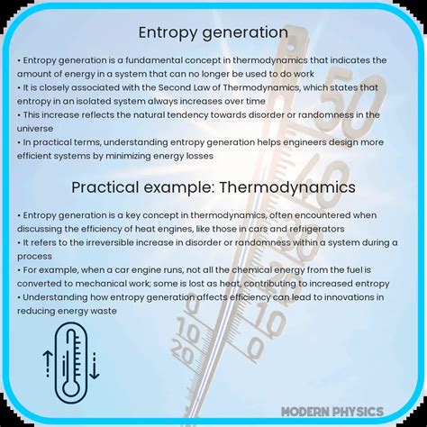 Entropy Generation Understanding Control And Applications In