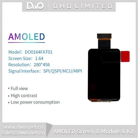 Do0164fat01 Amoled Screen Do0164fat01 1 64inch 280 456 Spi Qspi Mcu I8080 8bit Mipi Lcd Display