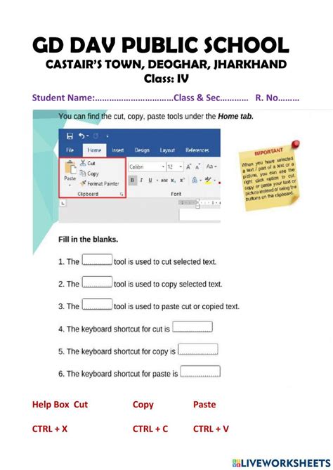 Ict Interactive Exercise For 4 Live Worksheets