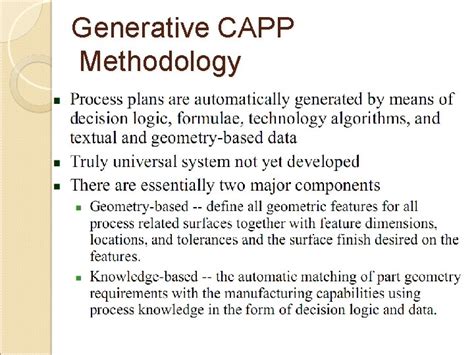 Computer Aided Process Planning What Is Capp Process