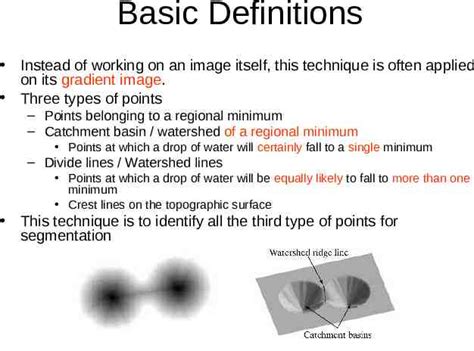 Segmentation By Morphological Watersheds