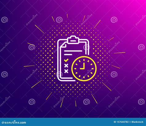 exam time line icon checklist sign vector stock vector illustration