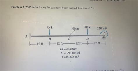 Problem 3 25 Points Using The Conjugate Beam