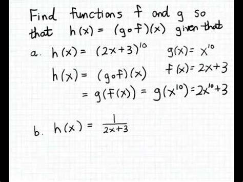 Decomposing A Function YouTube