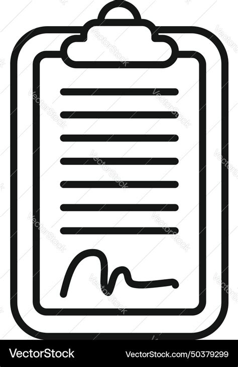 Check Data User Icon Outline Human Royalty Free Vector Image