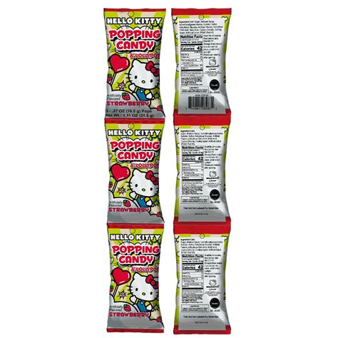 Hello Kitty Popping Candy And Lollipop Strawberry Flavor Gemini Food