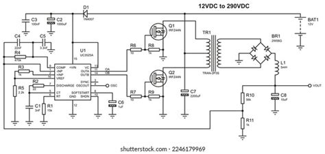 Schematic Diagram Electronic Device Drawing Electrical Stock Illustration 2246179969 Shutterstock