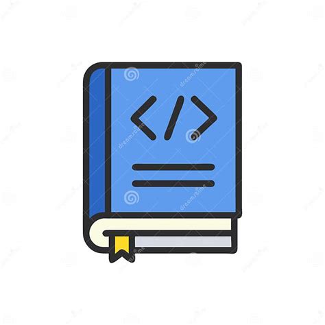 Coding Book Icon For Digital Education Stock Illustration
