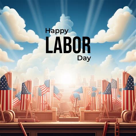Premium Vector Happy Labor Day Construction Background