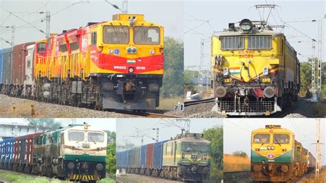 Indian Goods Train Videos Electric And Diesel Malgadi Train Video