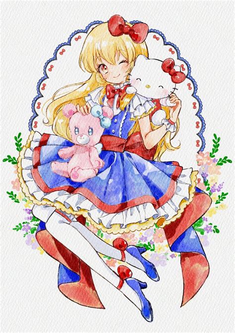 Hoshimiya Ichigo And Hello Kitty Aikatsu And 2 More Drawn By Koedo