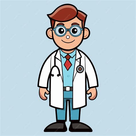 Cartoon Doctor Clip Art Vector Illustration Design Premium Ai