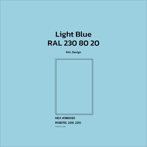 About Ral 230 80 20 Light Blue Color Color Codes Similar Colors