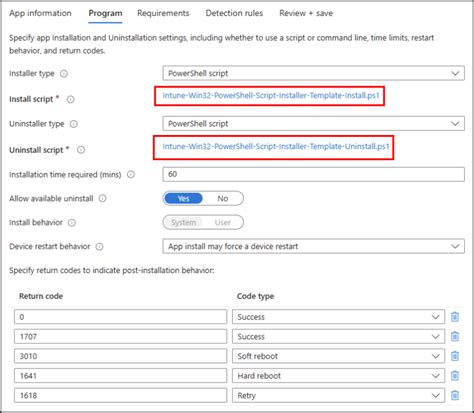 Template For The Win32 Powershell Script Installer In Microsoft Intune