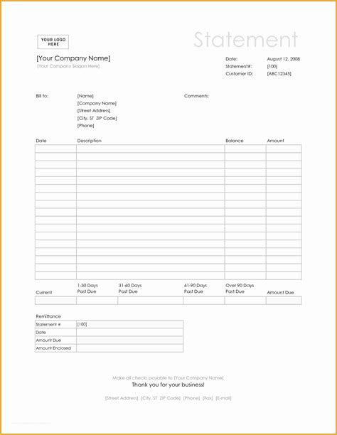 Billing Statement Templates