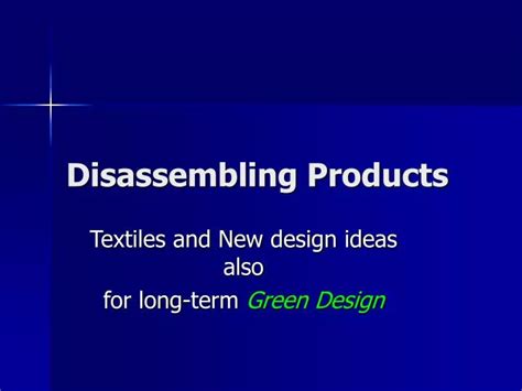 Ppt Disassembling Products Powerpoint Presentation Free Download