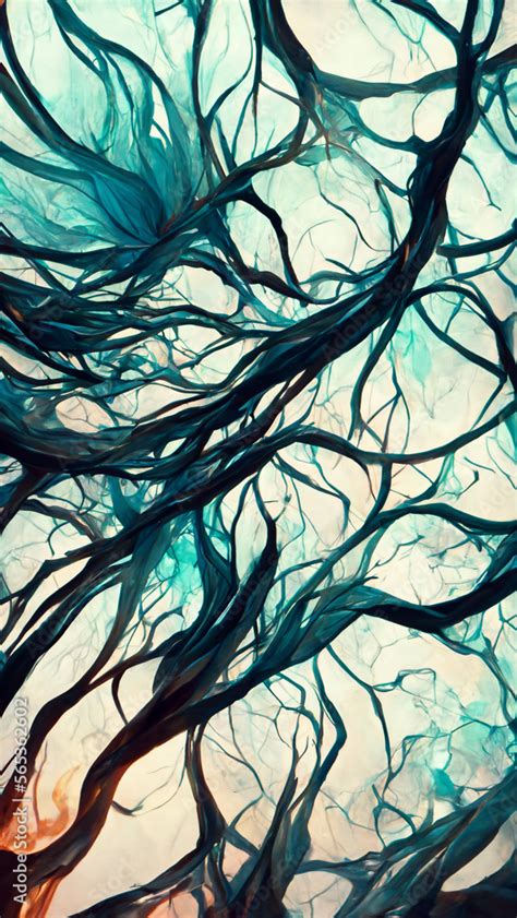 Water System Magic Neuron Concept Map Illustration Generative Ai