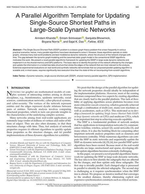 A Parallel Algorithm Template For Updating Single Source Shortest Paths In Large Scale Dynamic