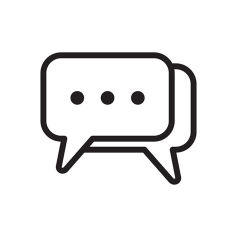 Chatting Message Icon Template Black Color Editable Chatting Message Icon Symbol Flat Vector