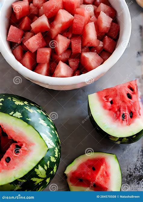 Cozy Restaurant Realistic Watermelon Neutral Palette Warm Stock