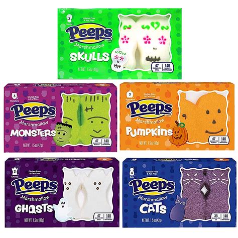 Peeps Halloween Marshmallow Bundle Packs Of 3 Sugar Skulls Monsters