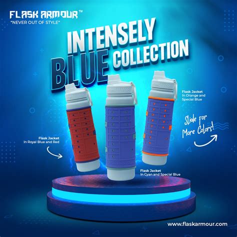 Flask Armour Flask Jacket In Intensely Blue Edition Shopee Philippines