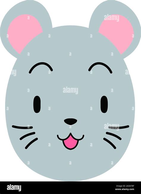 This Is A Illustration Of Cute Mouse Face Stock Vector Image And Art Alamy
