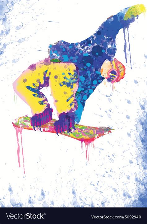 Snowboarder Royalty Free Vector Image Vectorstock