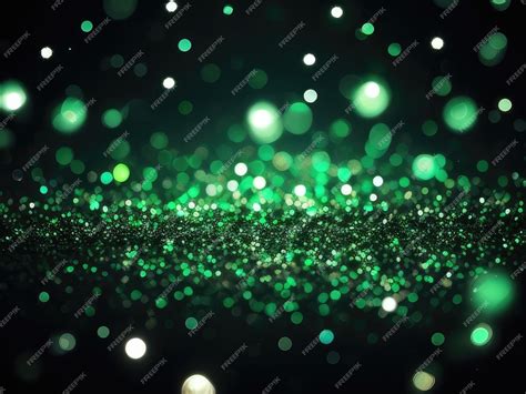 Premium Photo Green Glitter Abstract Background