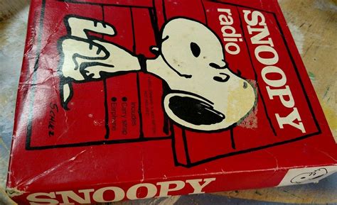 Vintage Snoopy 351 Portable Radio 1974 Schulz With Box 1860546395
