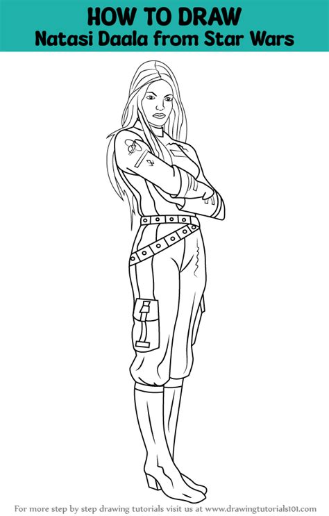 How To Draw Natasi Daala From Star Wars Star Wars Step By Step