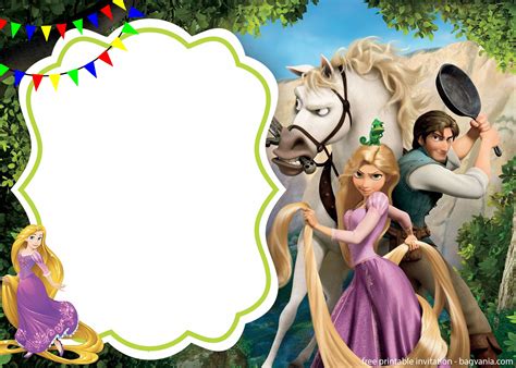 Free Royal Rapunzel Invitation Template Rapunzel Invitations