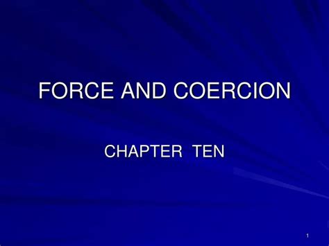 Ppt Force And Coercion Powerpoint Presentation Free Download Id 2397278