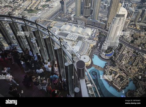 Dubai Skyline As Seen From Burj Khalifa Observation Deck Shooting