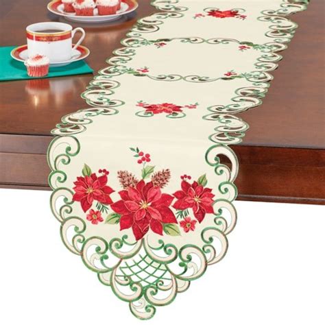 Collections Etc Poinsettia Cluster Table Topper Target