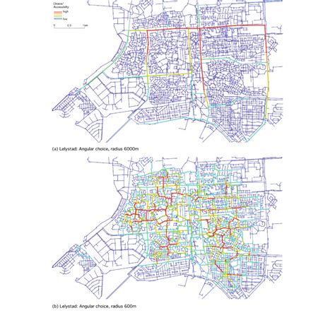 37 angular choice analysis for the town of lelystad with a a radius