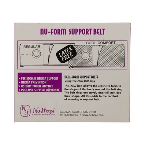 Nu Hope Laboratories Nu Form Support Belt Cool Comfort Elastic Mpn