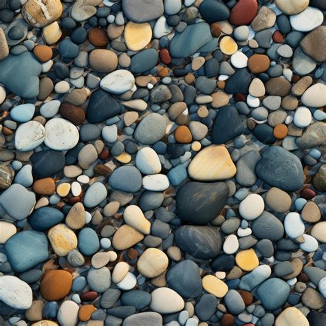 Seamless River Stone Rocks Pattern Texture Premium Ai Generated Image